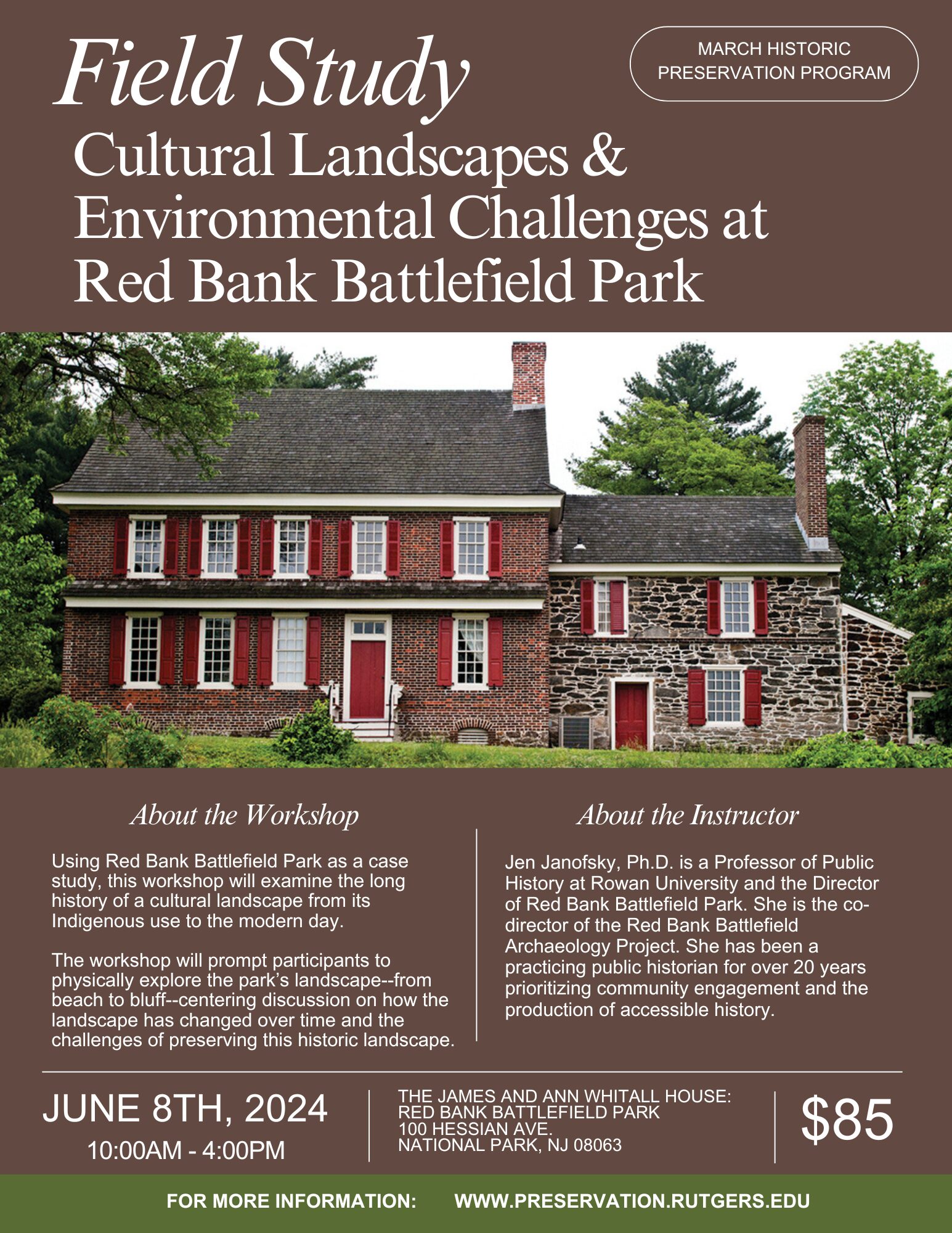 Summer 2024 Workshop – Continuing Education in Historic Preservation